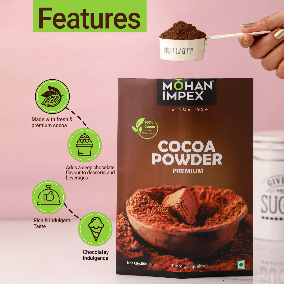 Mohan Impex Cocoa Powder [Pack Of 2 ]
