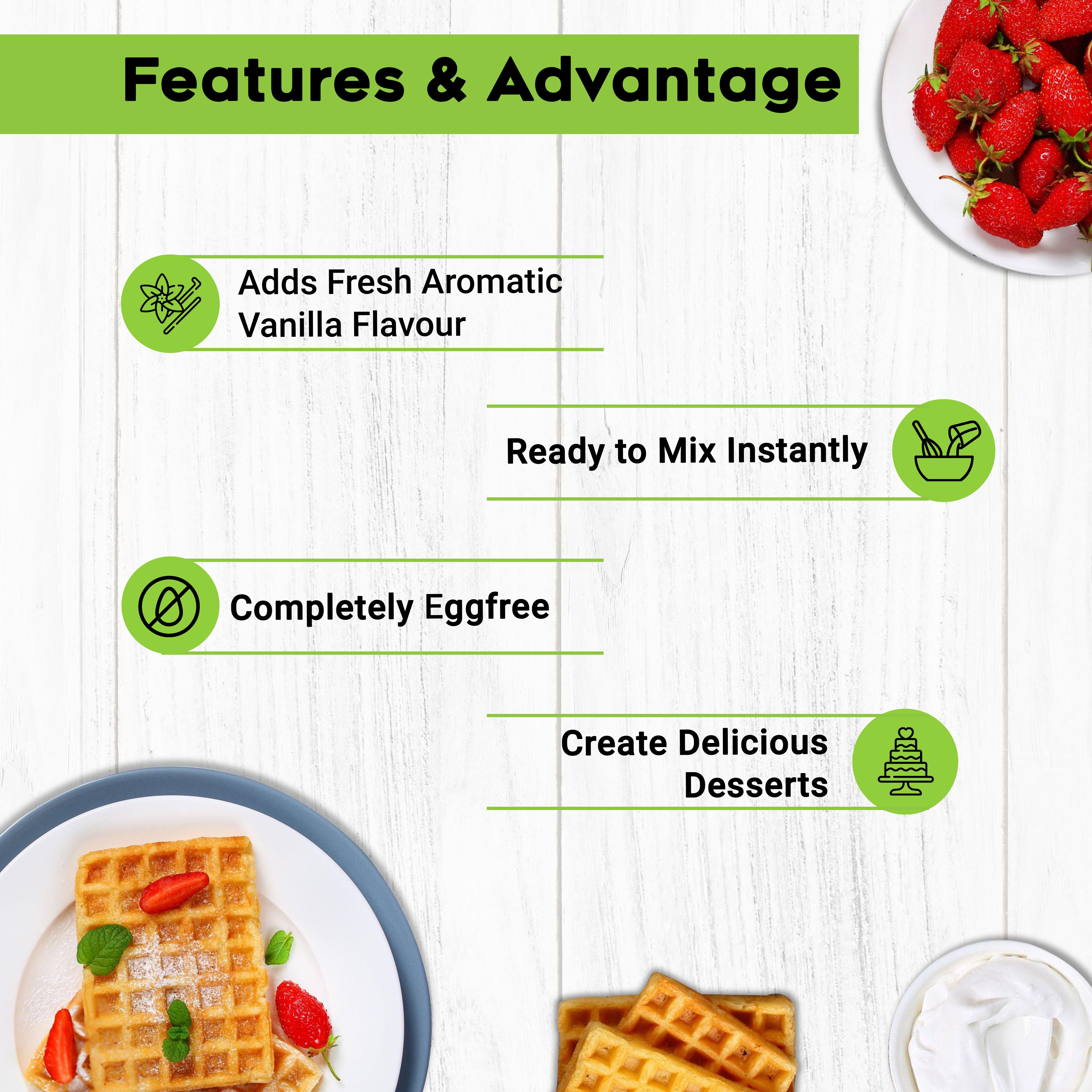 Mohan Impex 500gm Vanilla Powder for Baking Cake, Cookies and Puddings ...